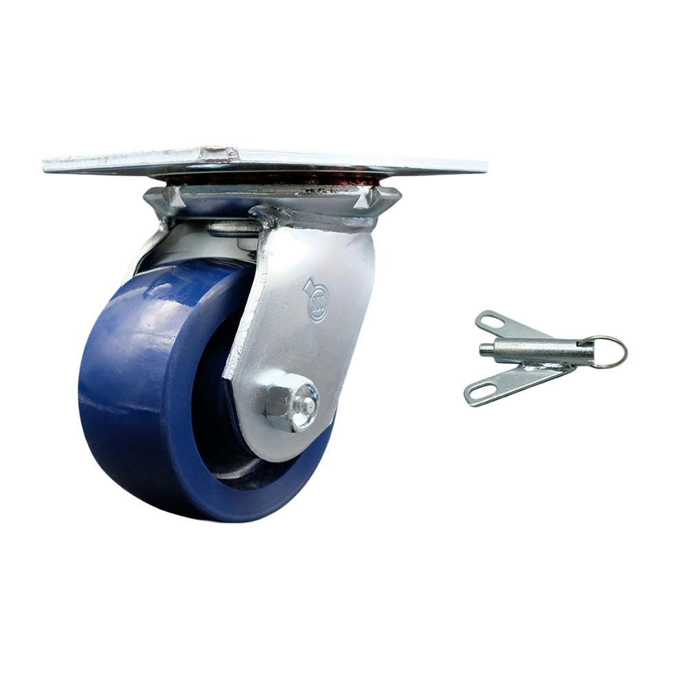 Service Caster 4 Inch Heavy Duty Solid Poly Caster with Ball Bearing ...