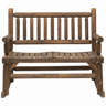 August Grove® 2-Person Wood Rocking Chair With Log Design, Heavy Duty ...