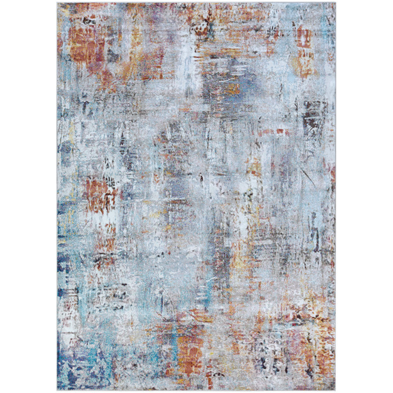 17 Stories Atanase Abstract Bone/Multicolor Area Rug & Reviews | Wayfair