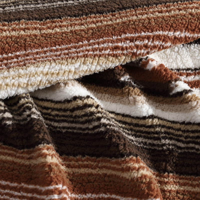 Wrangler Coyote Sands Corduroy/Sherpa Reversible Throw Blanket ...