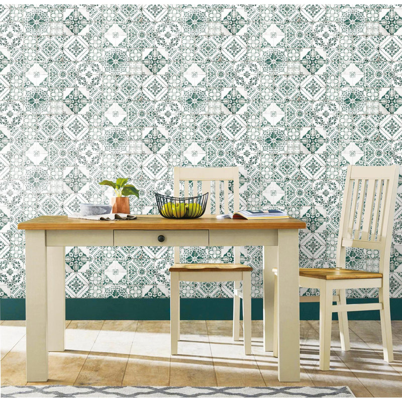 Bungalow Rose Morningside Peel & Stick Patchwork Wallpaper & Reviews ...