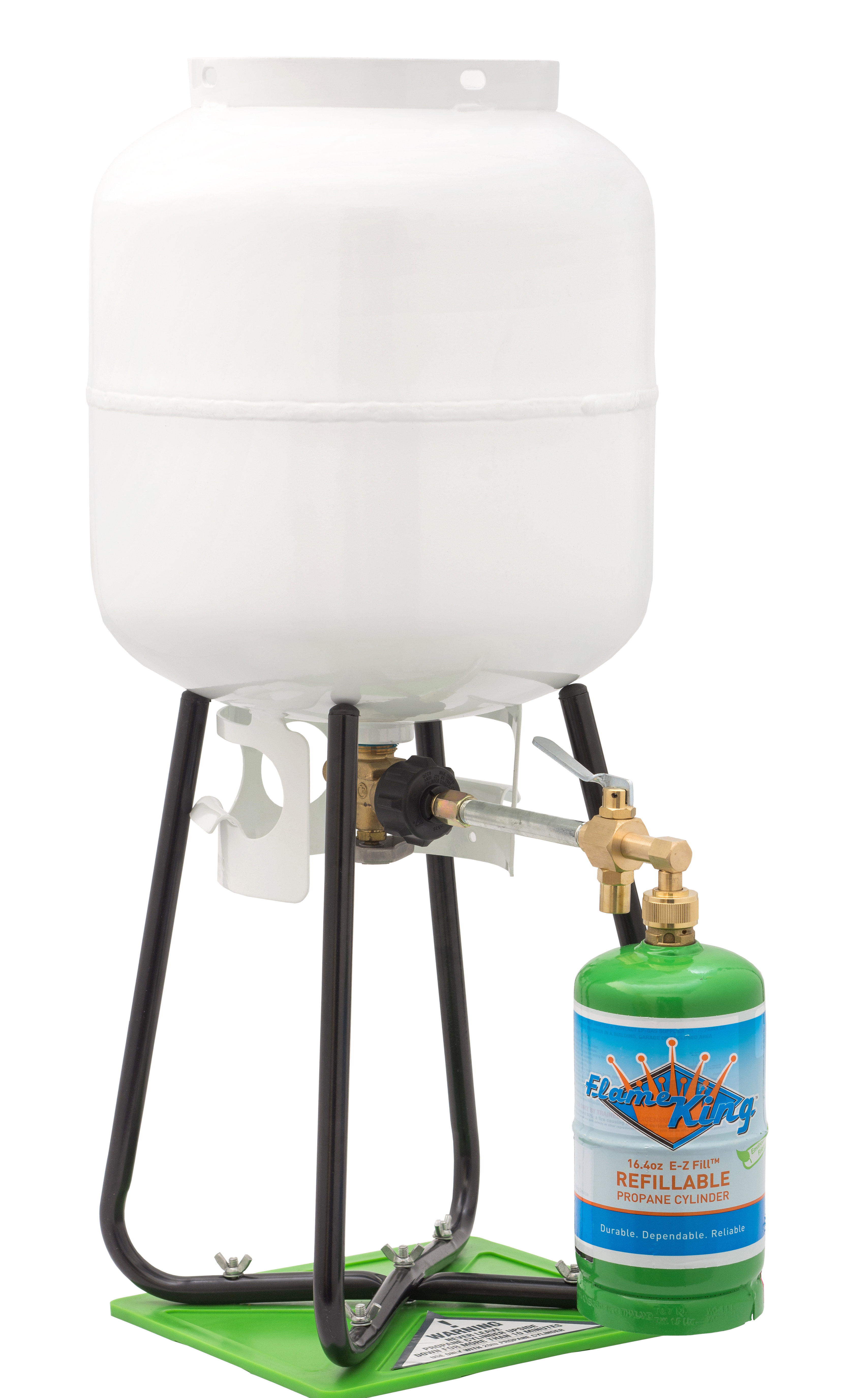 Flame King Eco-Friendly Refillable 1LB Empty Propane Cylinder Tank with ...