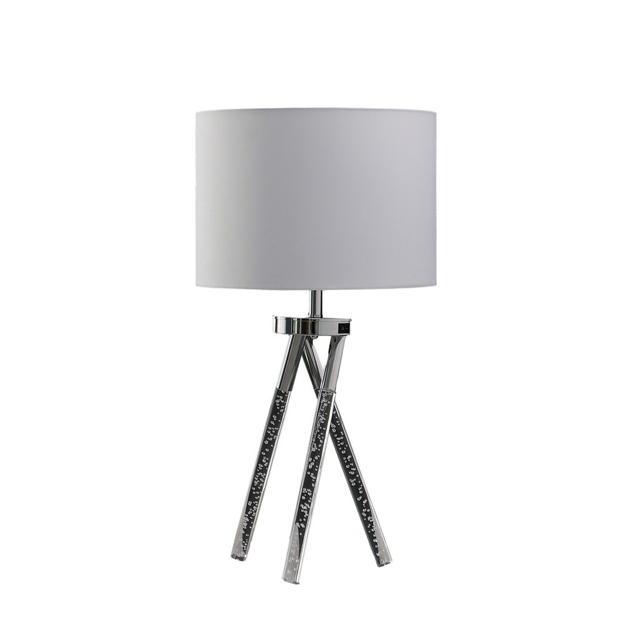 Ivy Bronx 26.25" In Mid Century Birgit Led Acrylic Tapered Legs Silver ...