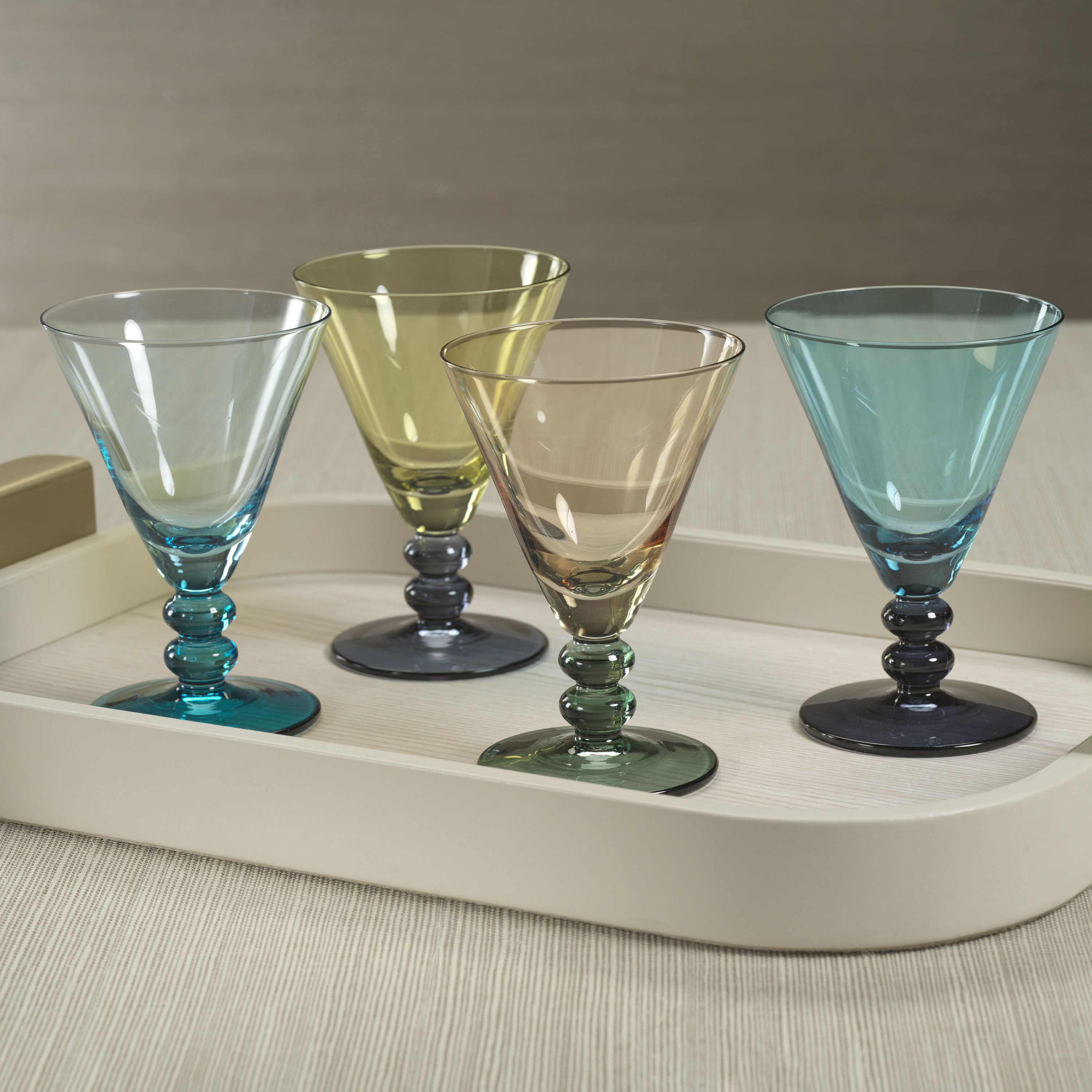 Canora Grey Fusion Two-Tone 6-Piece Cocktail Glass Set | Wayfair