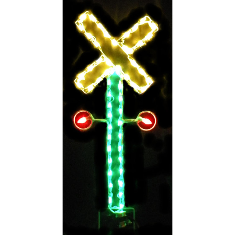 Lori's Lighted D'Lites Animated Small Railroad Crossing Christmas ...