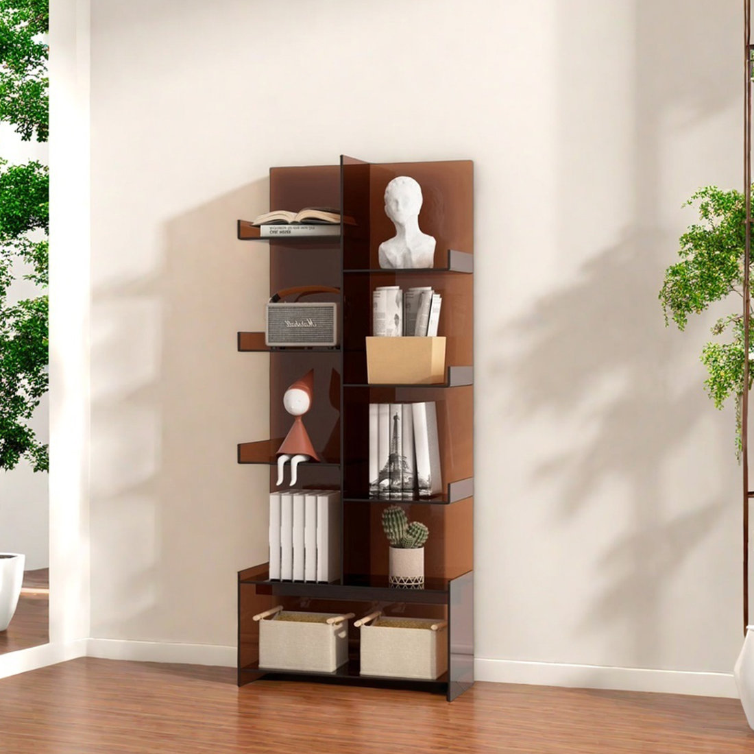 Liu's ink furniture Modern simple open acrylic display bookcase | Wayfair