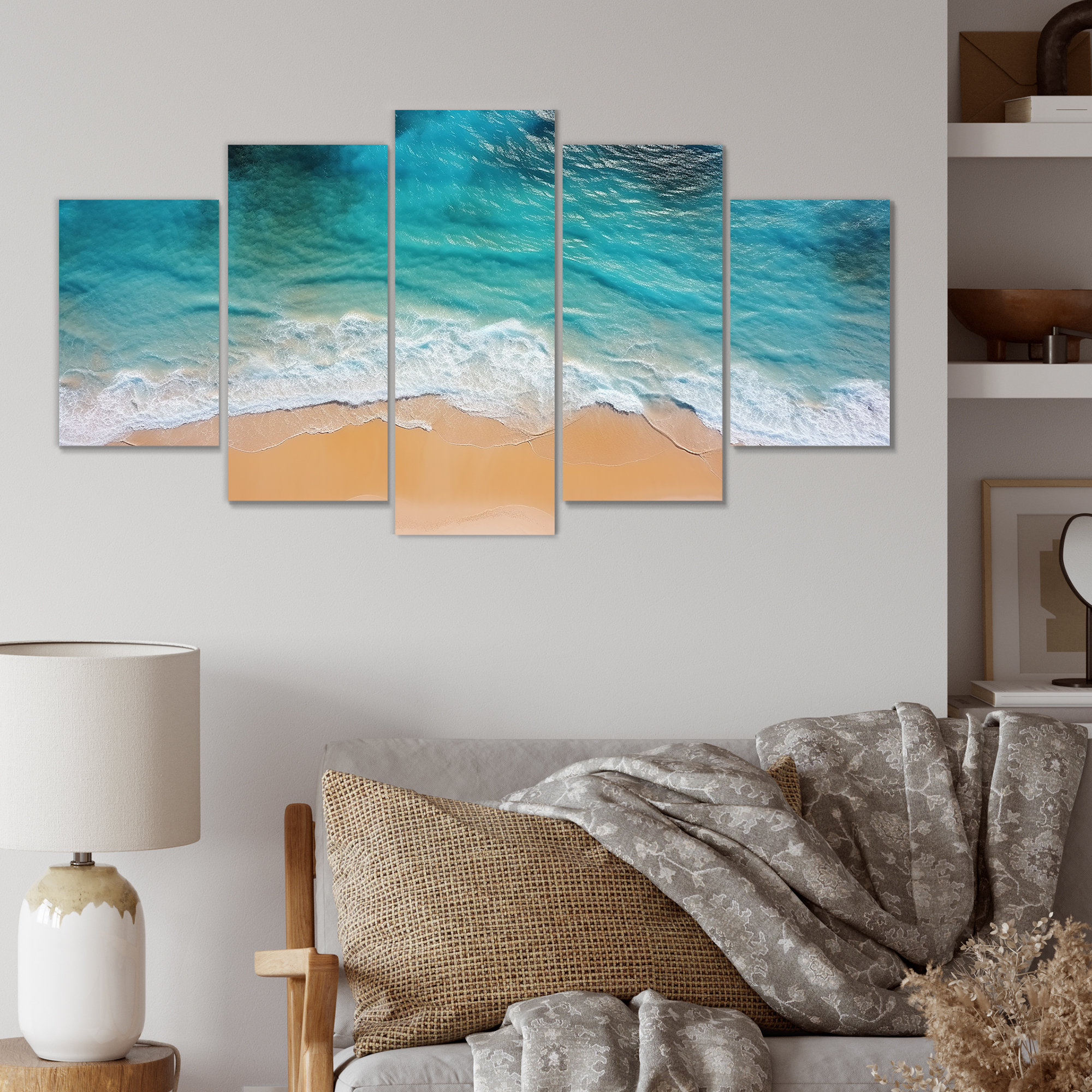 Dovecove Blue Tranquility Beach Aerial View III - Coastal Beach ...