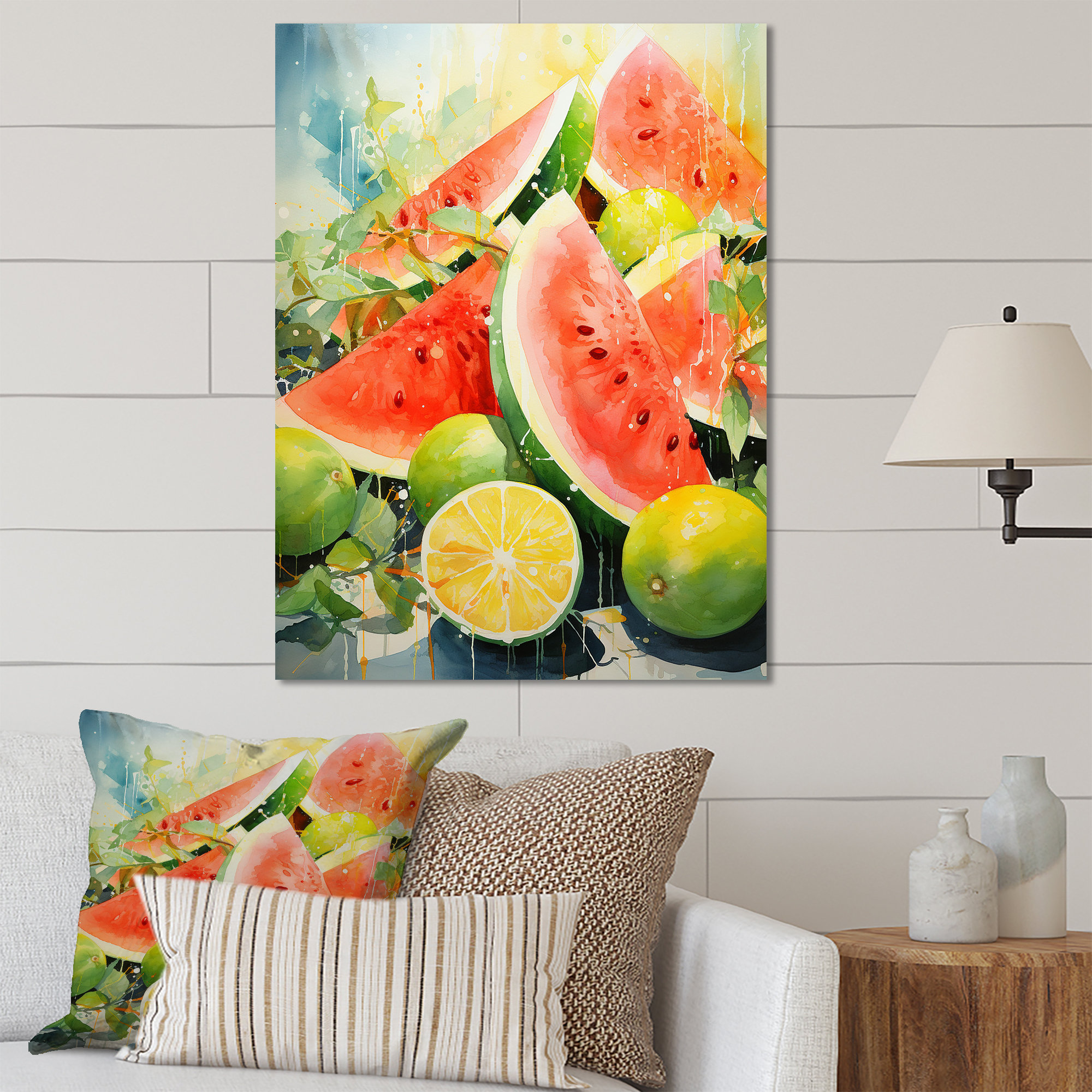 Latitude Run® Red Vibrant Melon Palette I - Melon Metal Wall Art | Wayfair