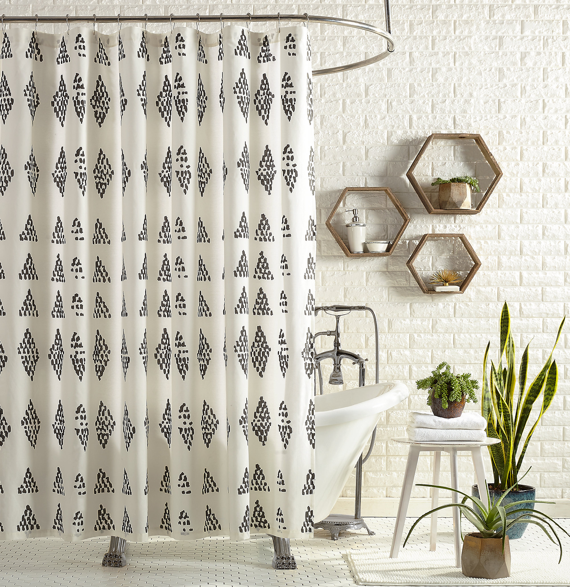 Jungalow By Justina Blakeney Prosperity Cotton Geometric Single Shower