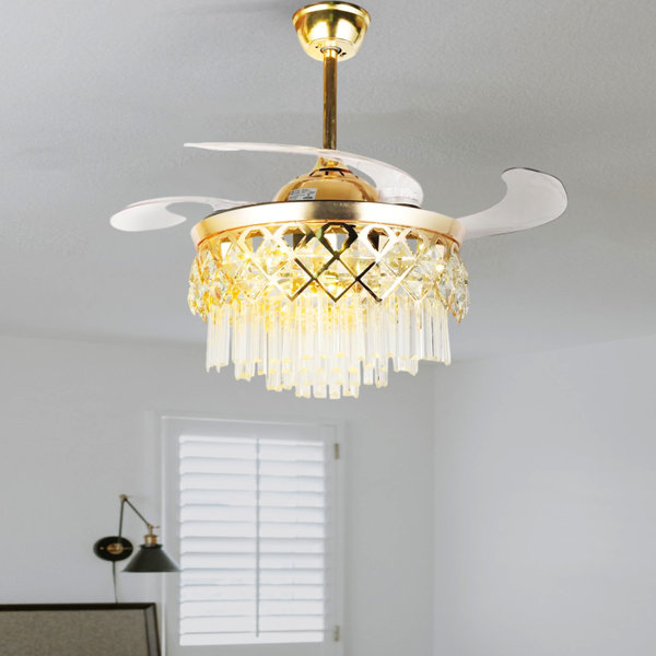 Mercer41 Tishana 42'' Ceiling Fan with LED Lights and retractable fans ...