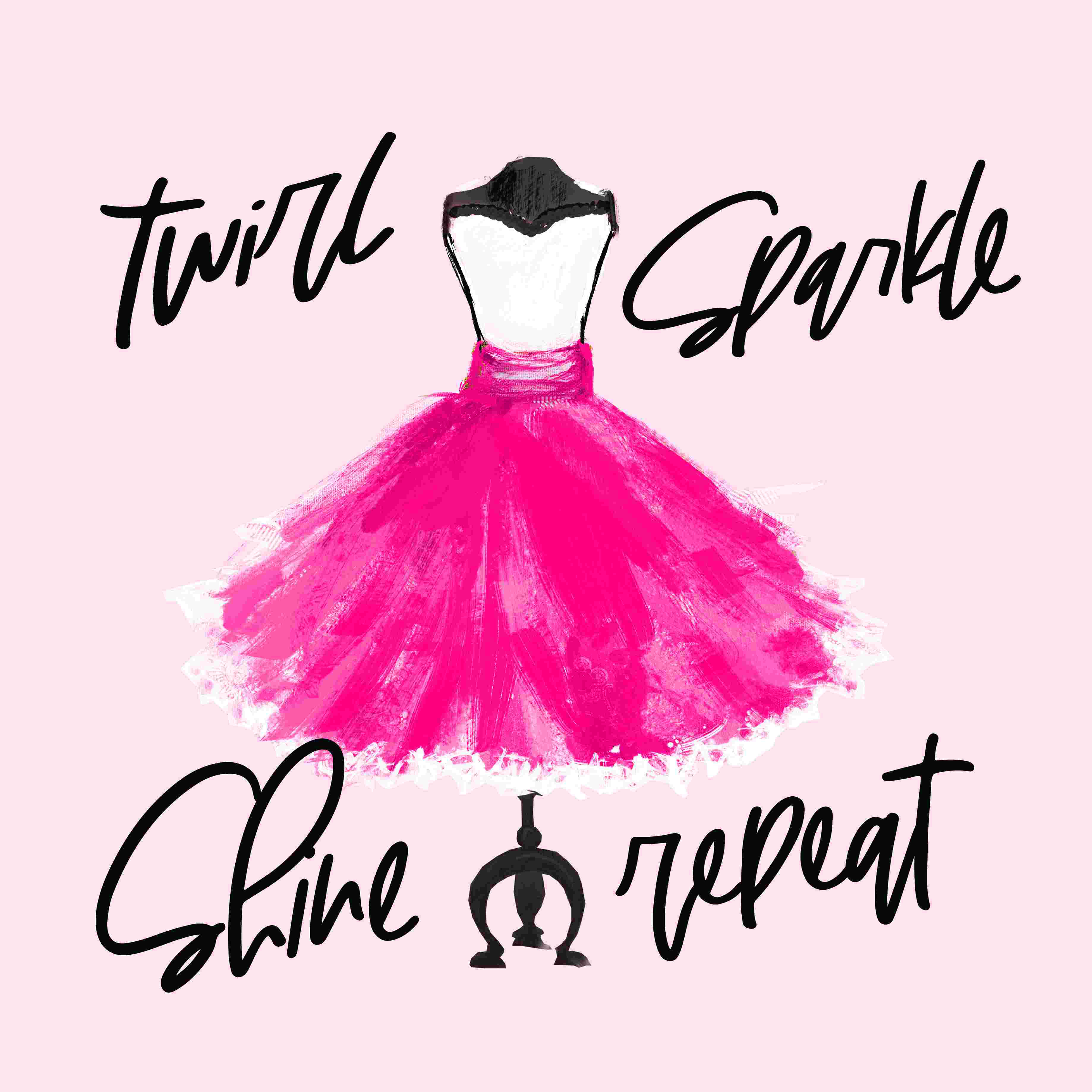 House of Hampton Pink Tutu Dress On Form Twirl Sparkle Shine Repeat ...