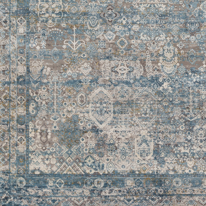Bungalow Rose Gray/Teal Rug | Wayfair