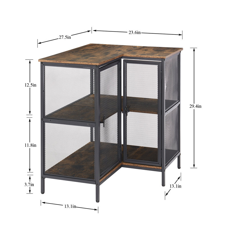 Trent Austin Design® Piscitelli 2 - Door L-shaped Corner Accent Cabinet ...