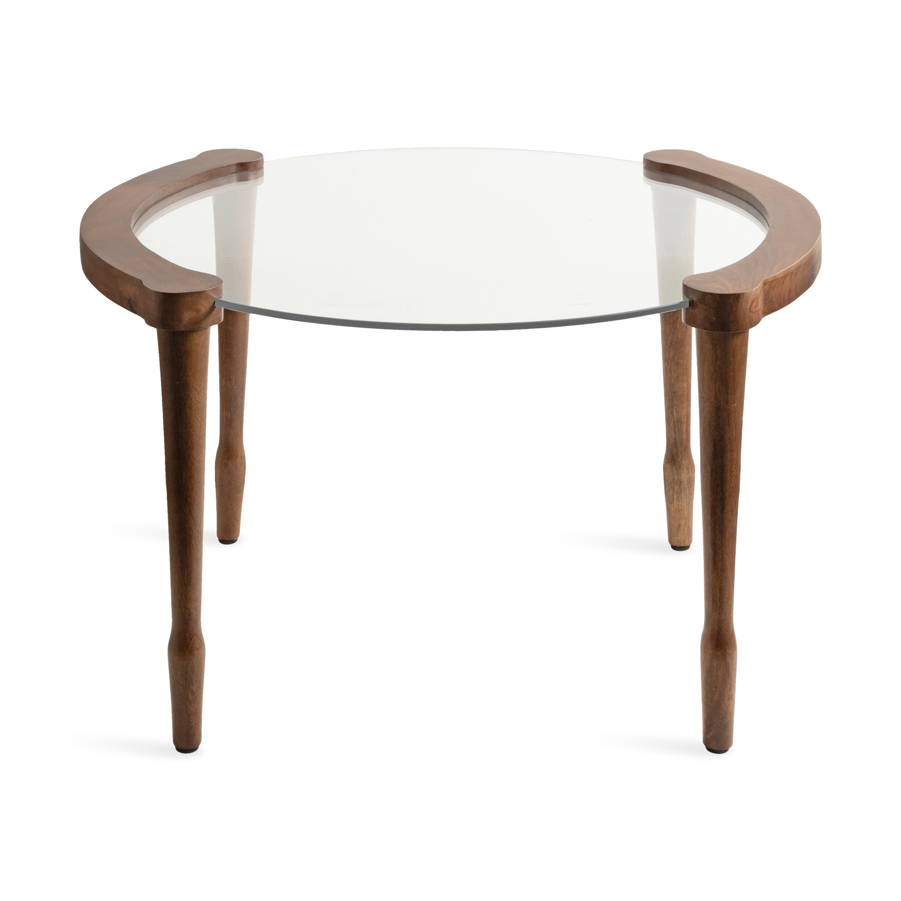 George Oliver Santoro Round Floating Glass Coffee Table | Wayfair