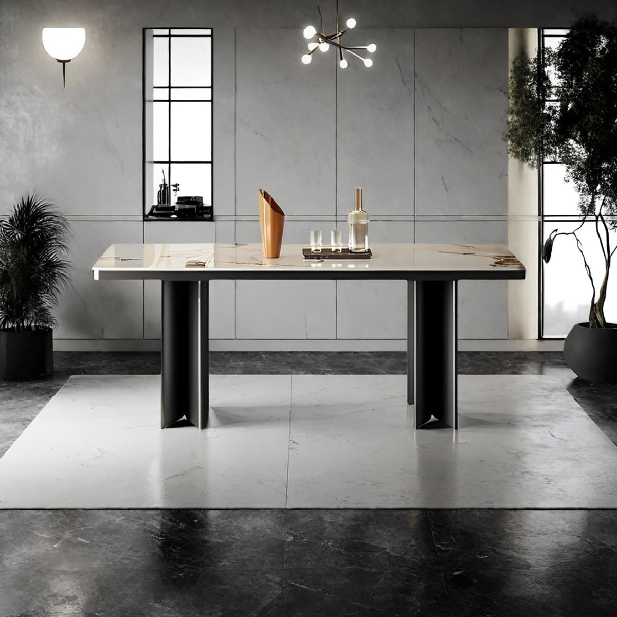 Elamer High-end modern simple dining table - Wayfair Canada