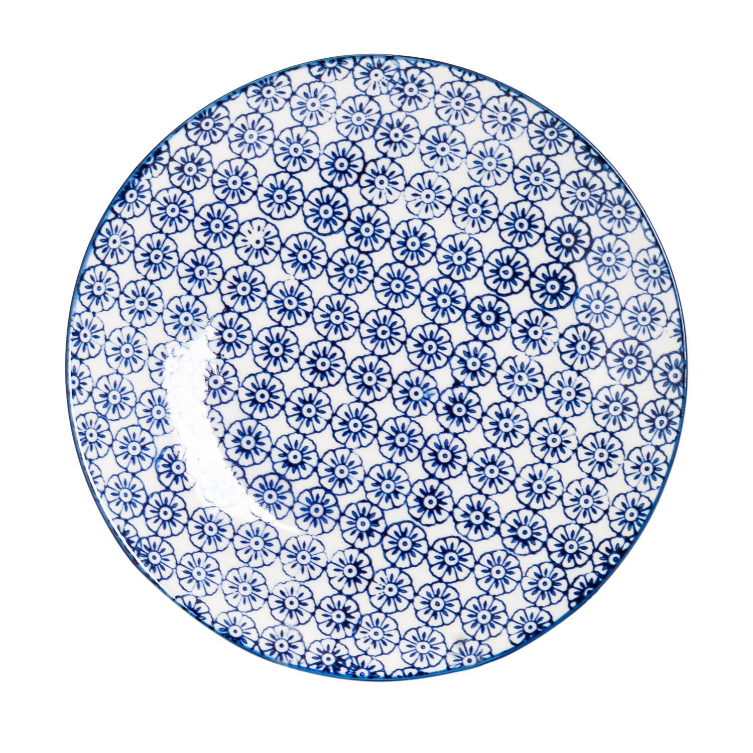 Nicola Spring - Hand-Printed Side Plate - 18cm - Navy | Wayfair.co.uk