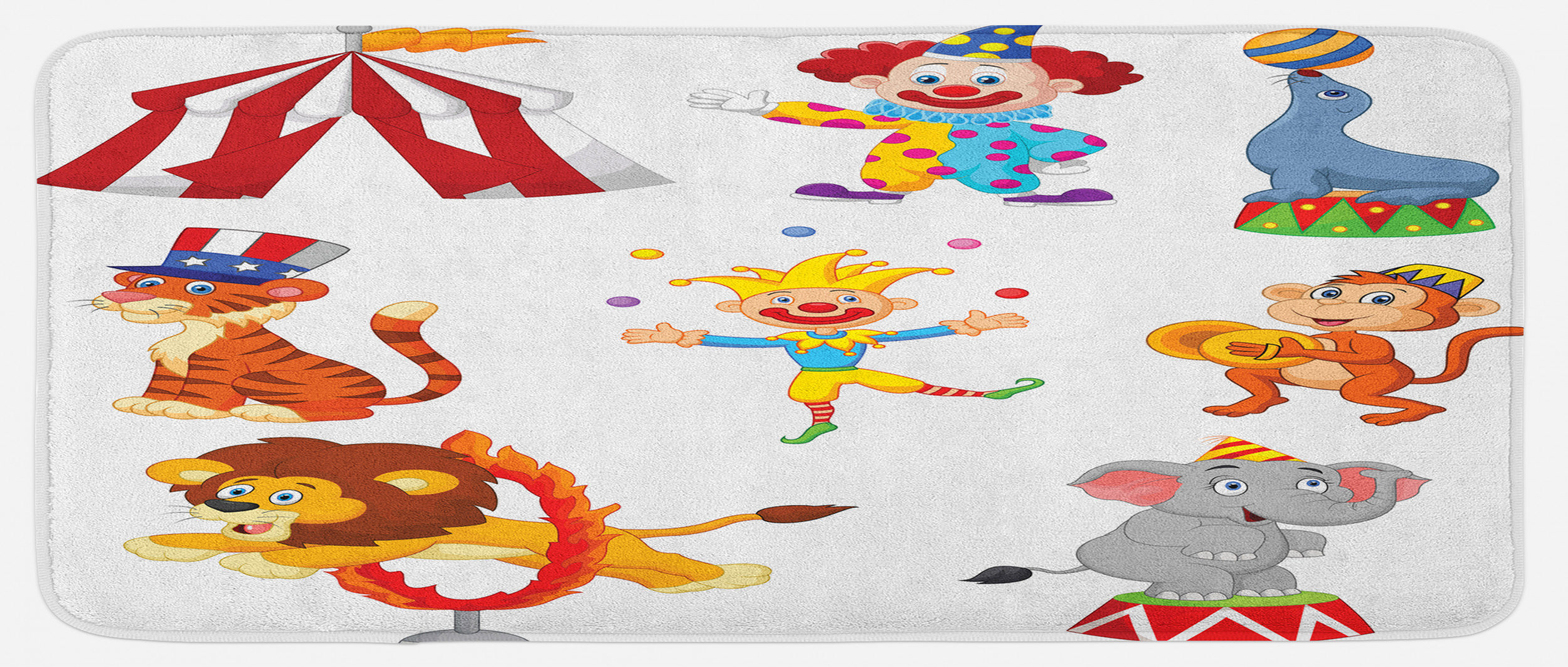 East Urban Home Circus Kitchen Mat | Wayfair