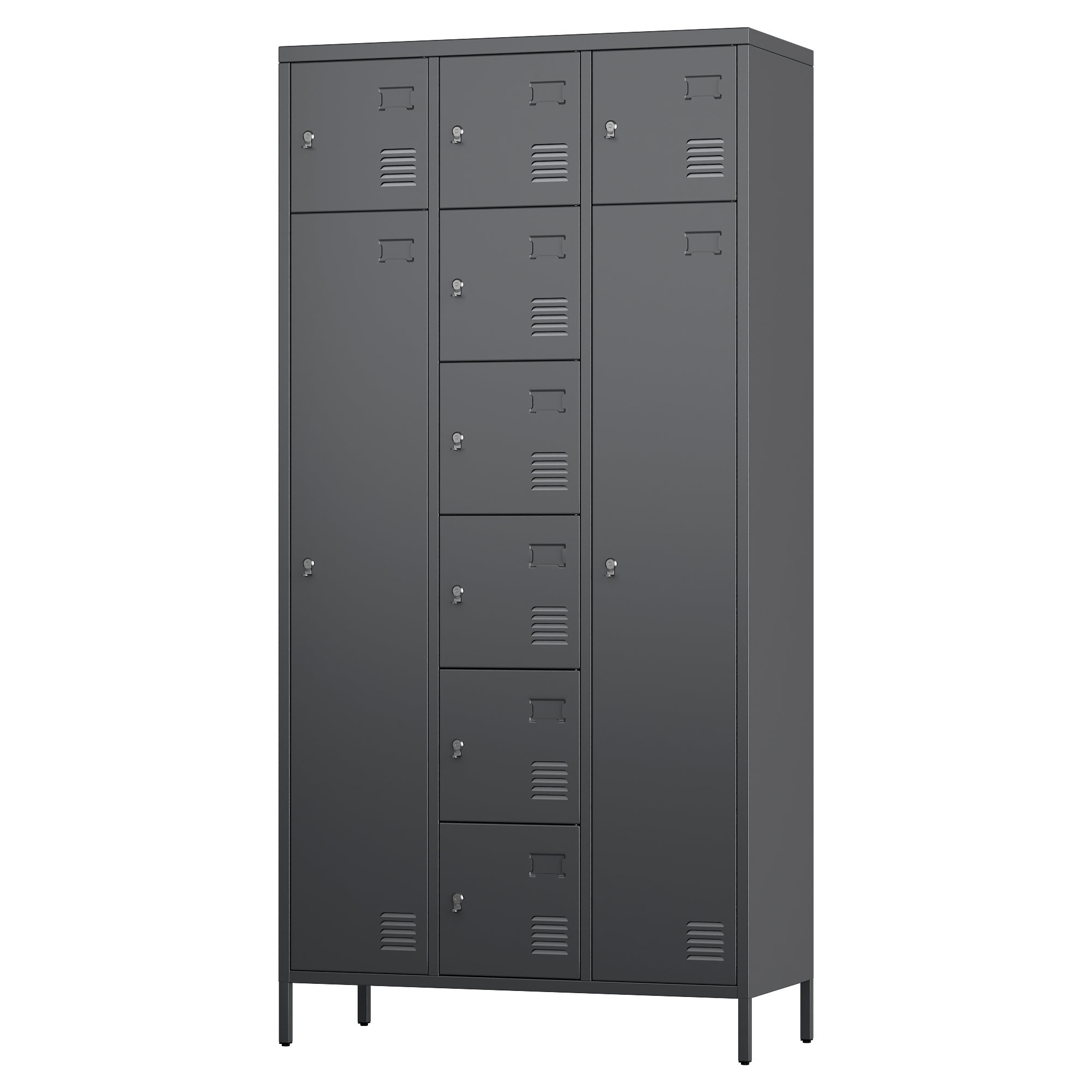 REEMOON 72" H Metal Storage Lockers with 10 Doors and Rod,Industrial ...