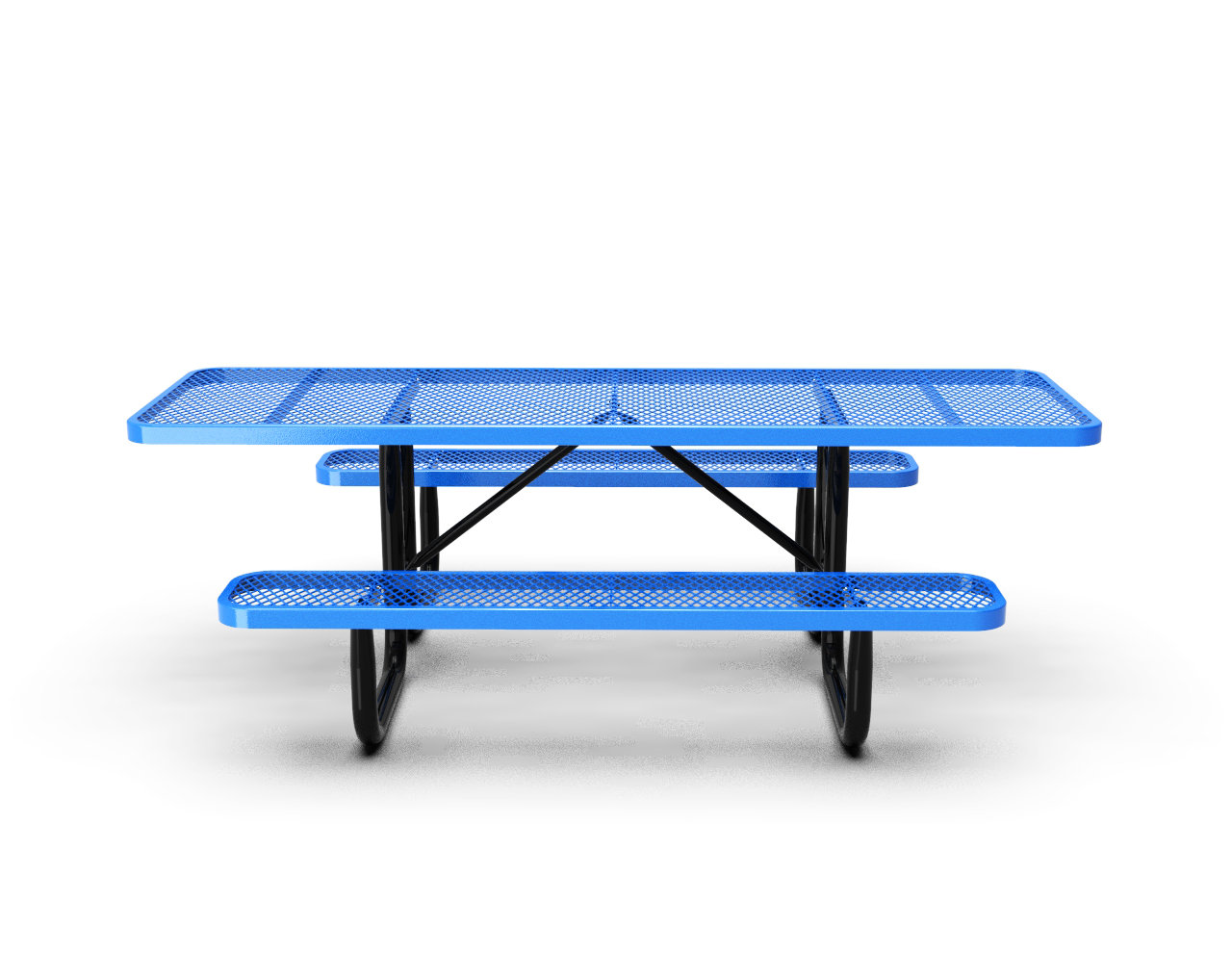 Arlmont & Co. LifeYard Rackley 96" ada Expanded Steel Mesh Park Bench ...