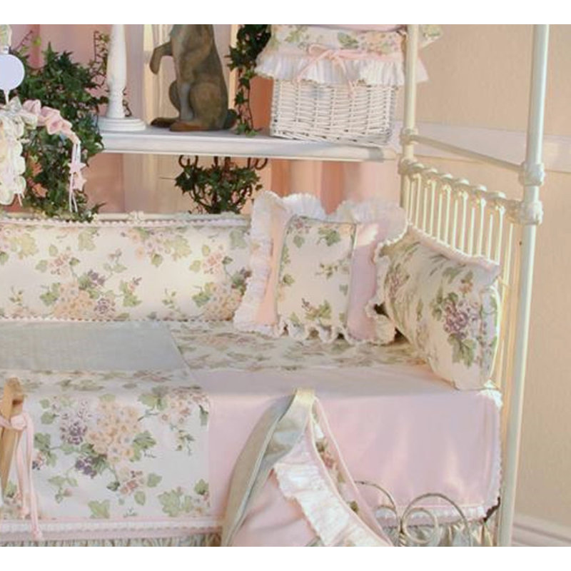 Brandee Danielle Flower Medley 4 - Piece 100% Cotton Crib Bedding Set ...