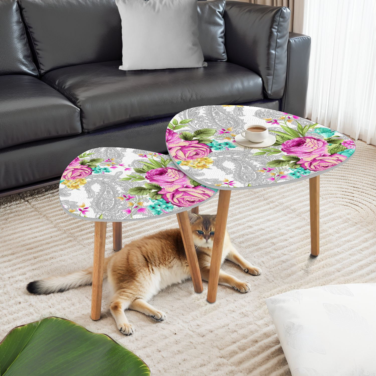 George Oliver Triangle Nesting Coffee Table Set of 2 seamless ...