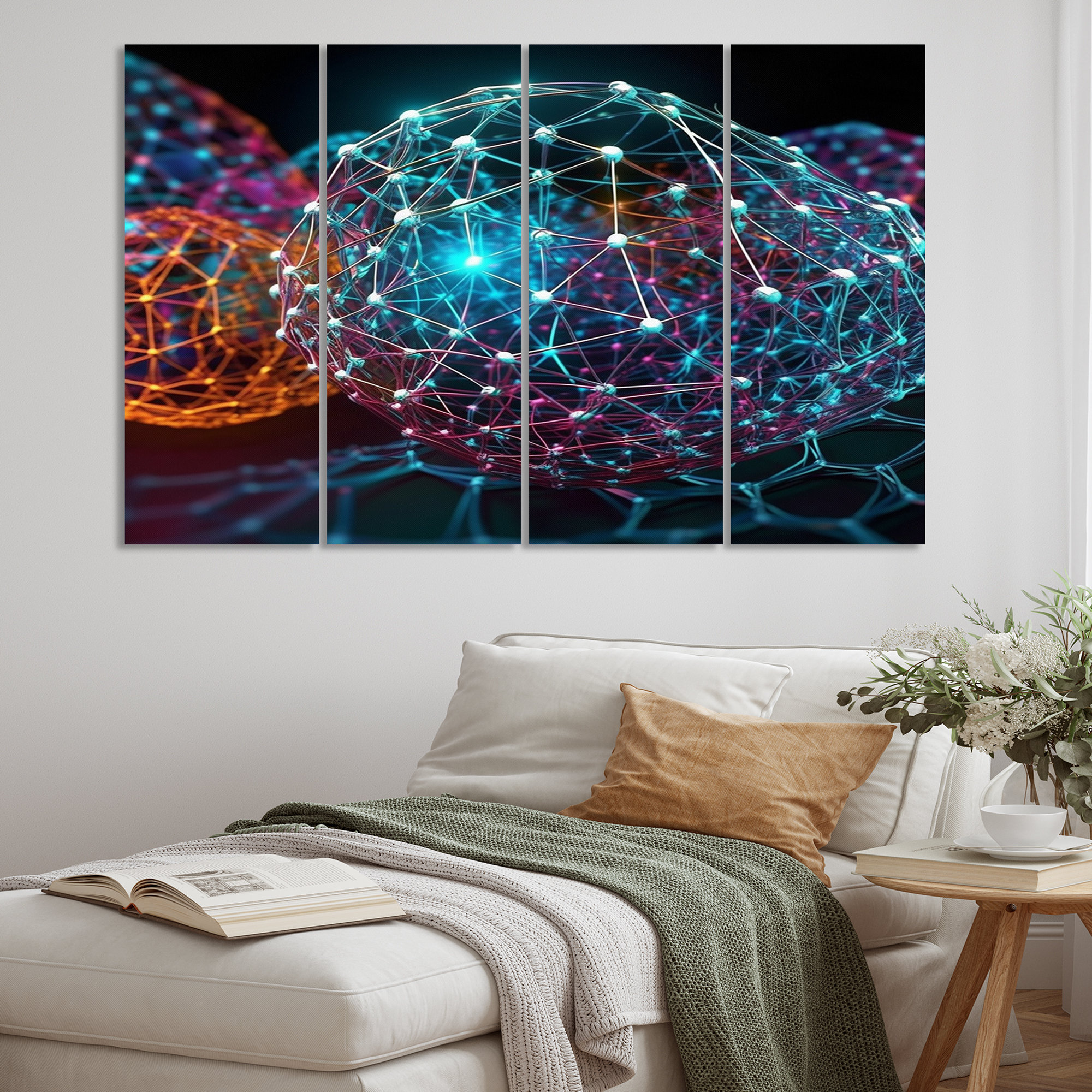 Wrought Studio™ Liquid Crystal Fusion Matrix I - 4 Piece Wrapped Canvas ...