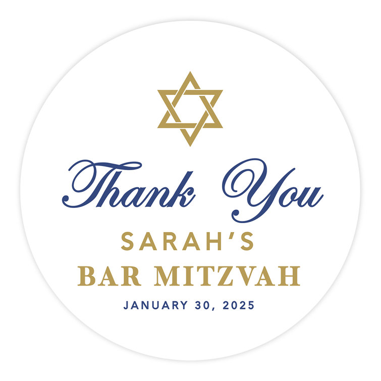 Koyal Wholesale Paper Bar And Bat Mitzvah Thank You Cards | Wayfair