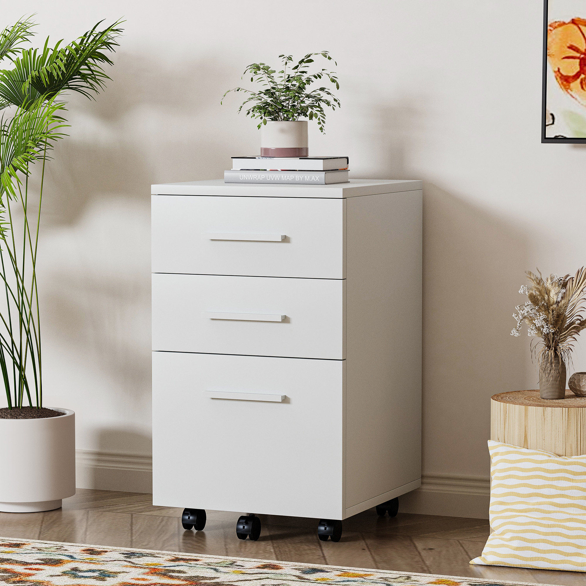 Ebern Designs Aydian 3 -Drawer Mobile Vertical Filing Cabinet & Reviews ...