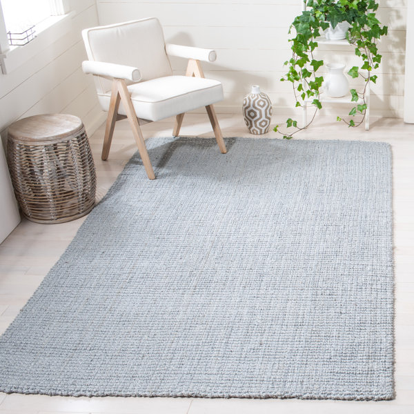 Highland Dunes Ame Natural Fiber Hand Woven Jute Solid Color Rug ...