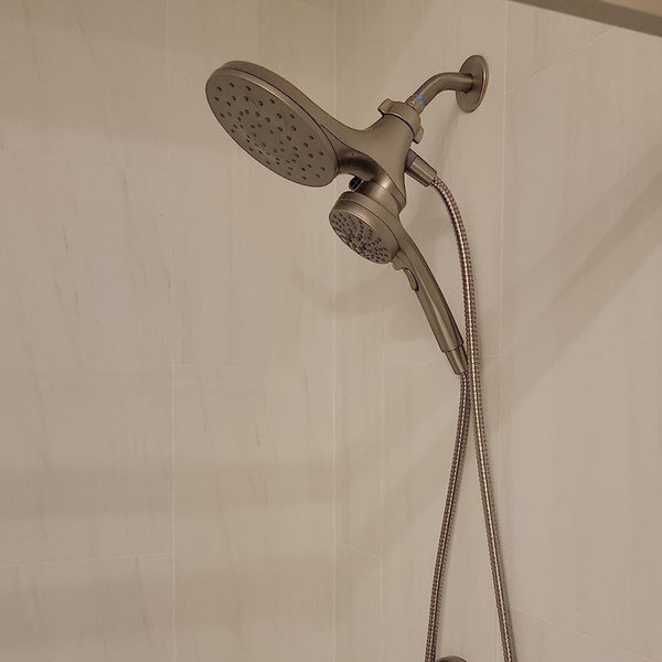 LIKOBI Multi-Function Handshower and Rainfall Shower Head Trim Combo ...