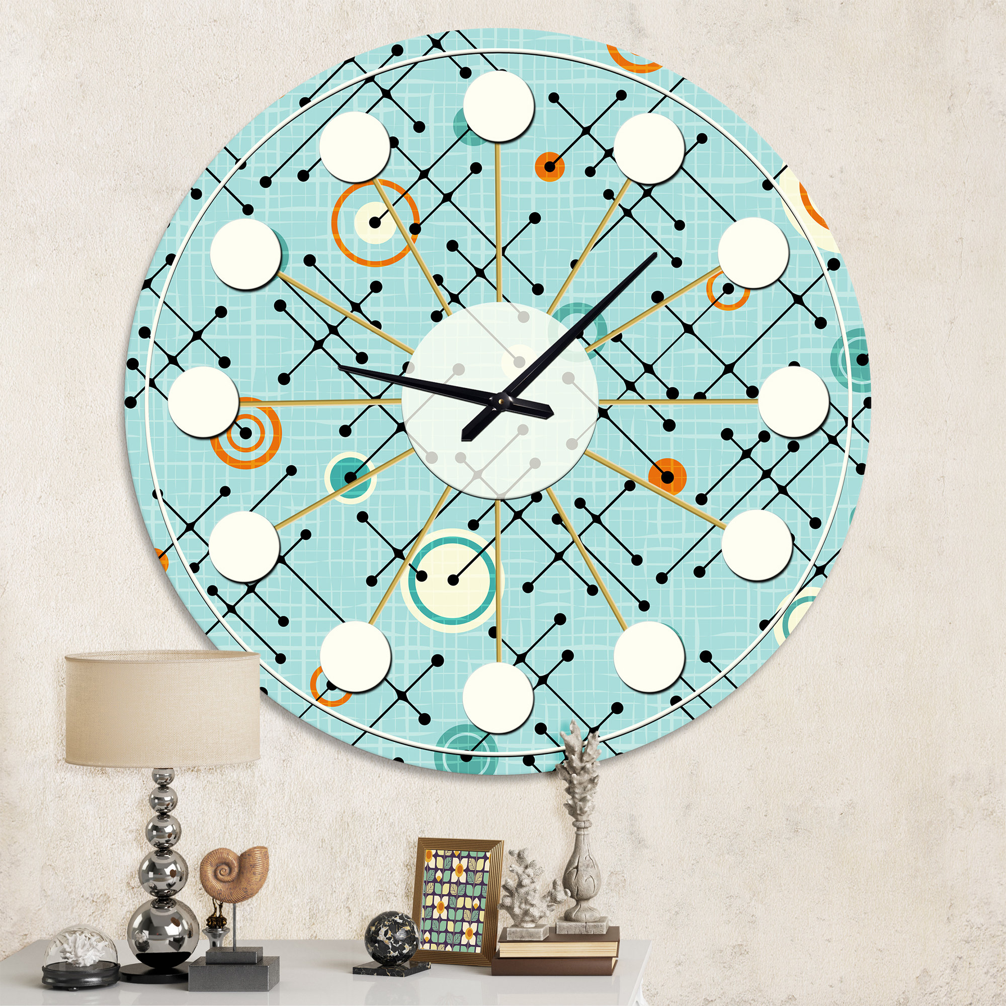 East Urban Home Retro Abstract Design XIV - Mid-Century Modern wall ...