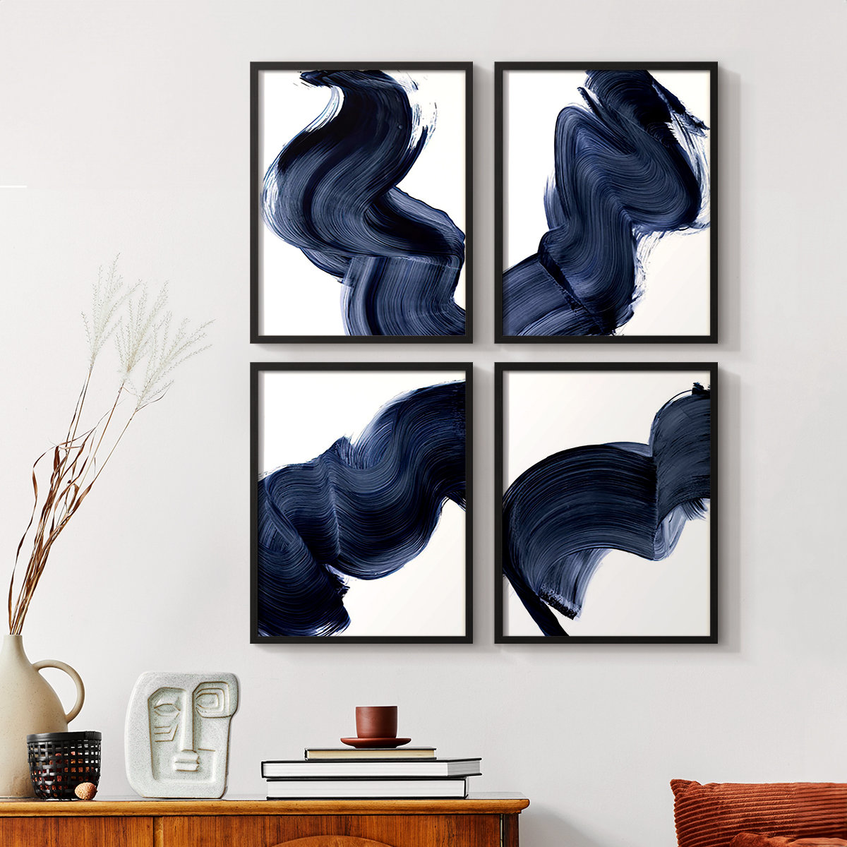 Wrought Studio™ Stone Aperture IV Framed Print - Set of 4 | Wayfair