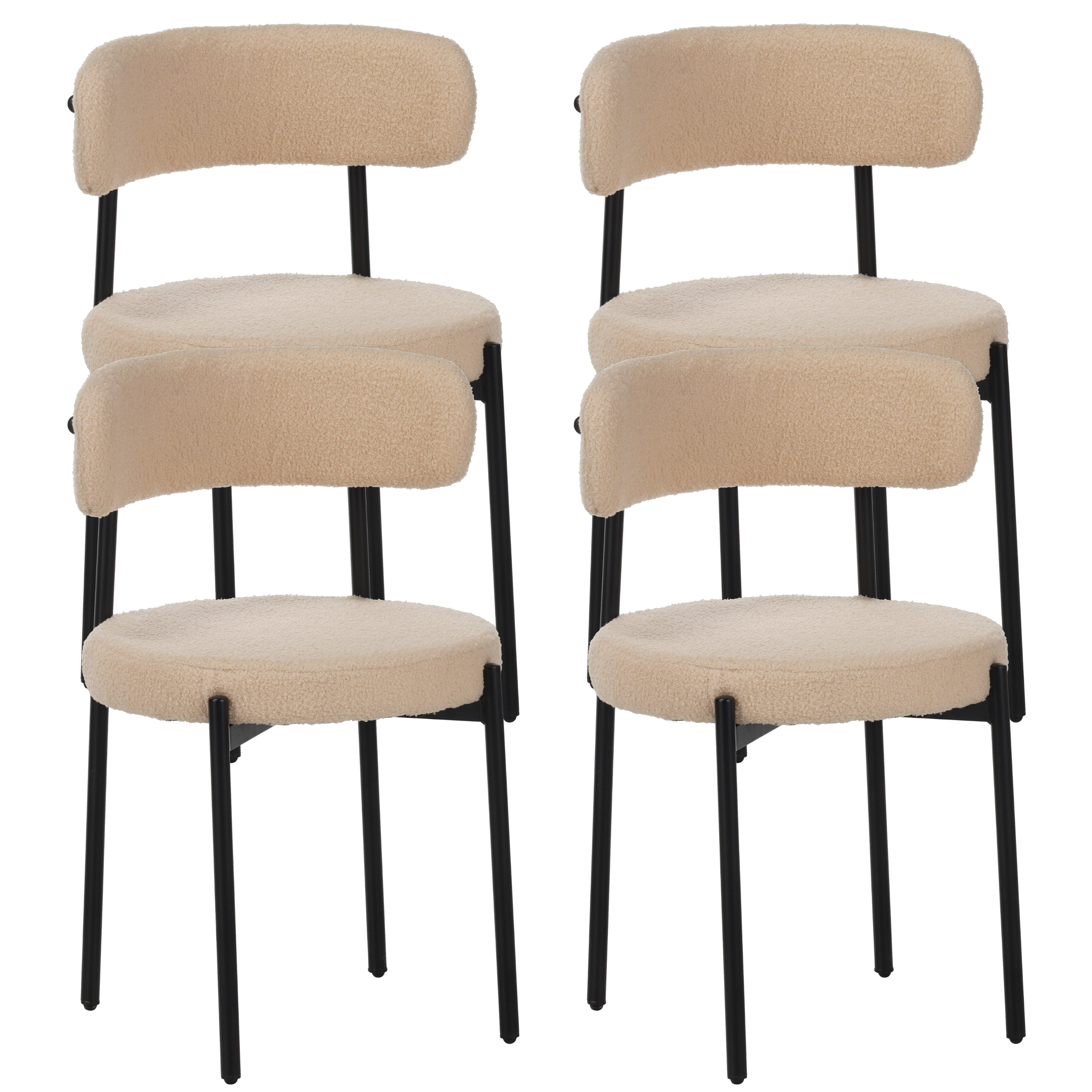 Wade Logan® Chantele Teddy Fleece Upholstered Side Chair | Wayfair
