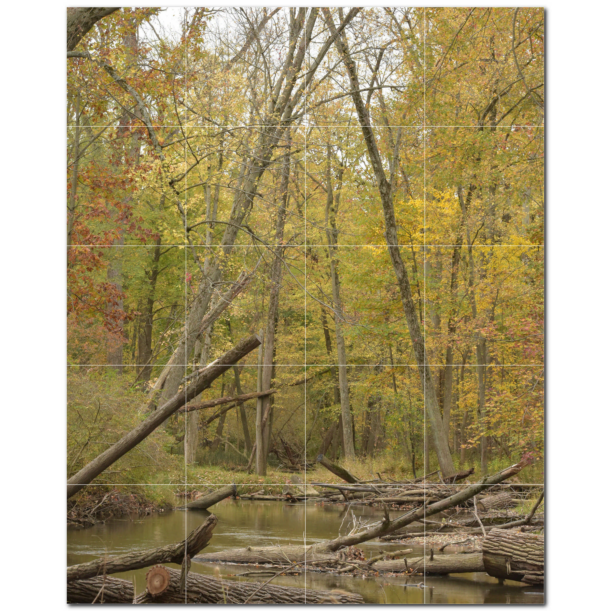 Picture-Tiles.com 32" x 40" Ceramic Autumn Photo Decorative Mural Tile ...