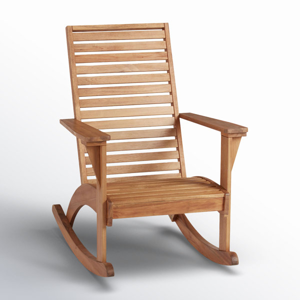Birch Lane™ Bridgecliff Outdoor Solid Acacia Wood Rocking Chair ...