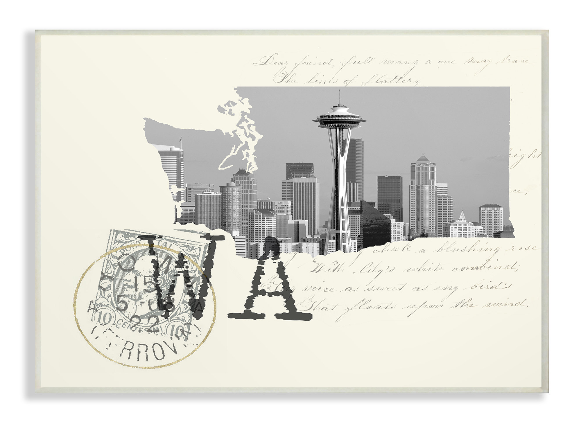 Ebern Designs 'Washington Black and White Photograph on Cream Paper ...
