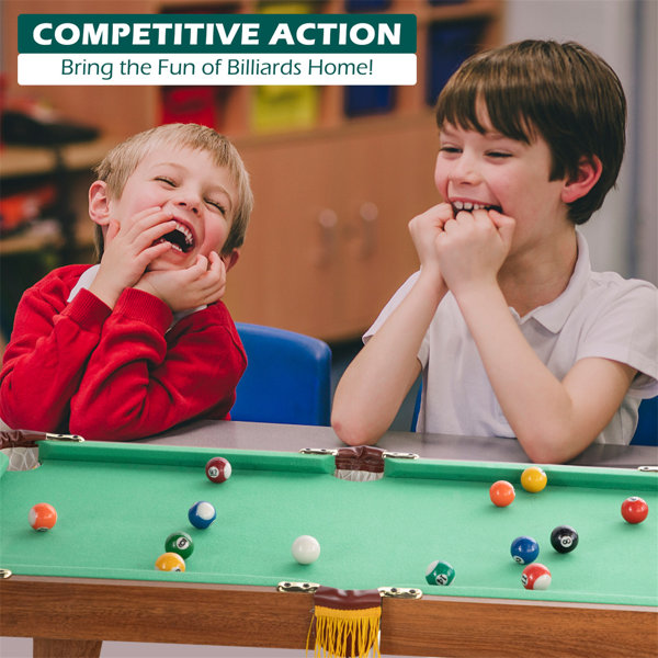 RayChee 36" Mini Tabletop Pool Set with Balls, Sticks, Chalk, Brush ...