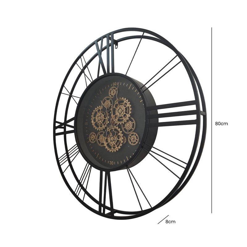 Trent Austin Design Sandown 80cm Living Room Wall Clocks with Glass ...