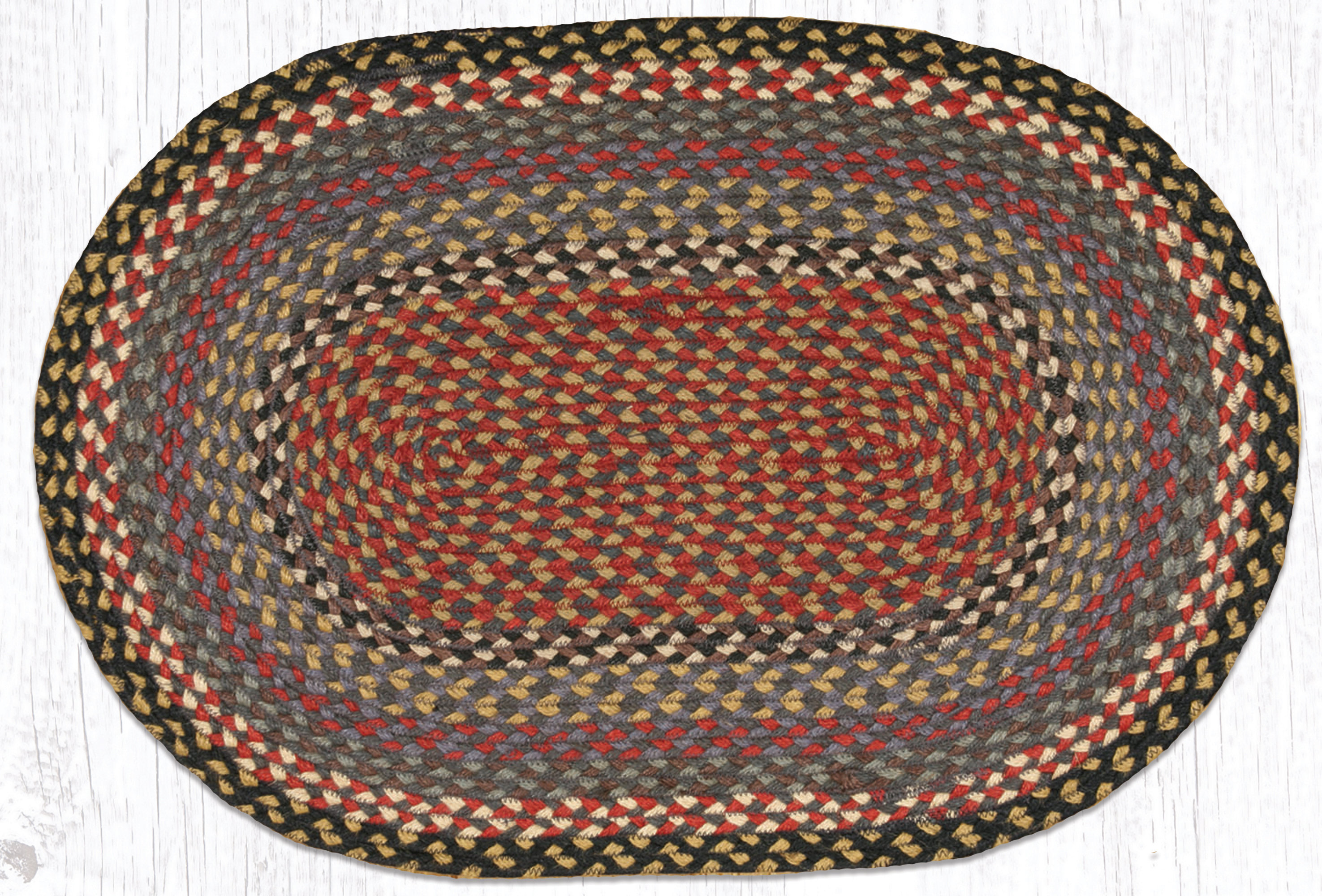 Earth Rugs Burgundy/Blue/Gray Braided Area Rug & Reviews | Wayfair