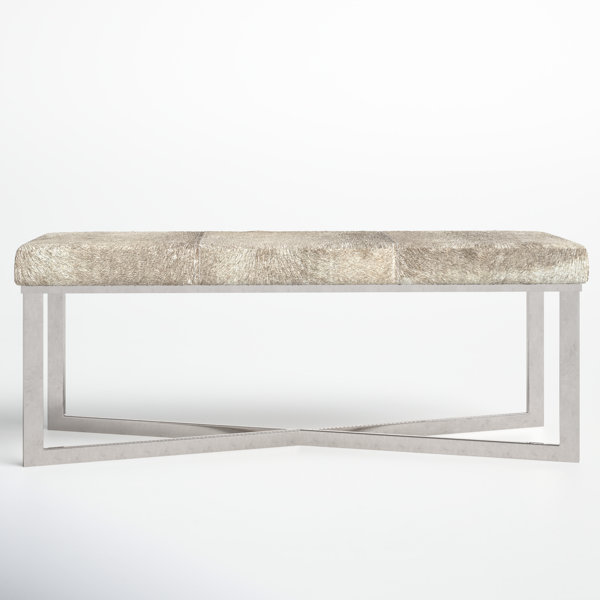 Joss & Main Kianda Genuine Leather Upholstered Bench & Reviews | Wayfair