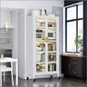 Brayden Studio® Open-door kitchen shelving Floor-to-ceiling multilevel ...
