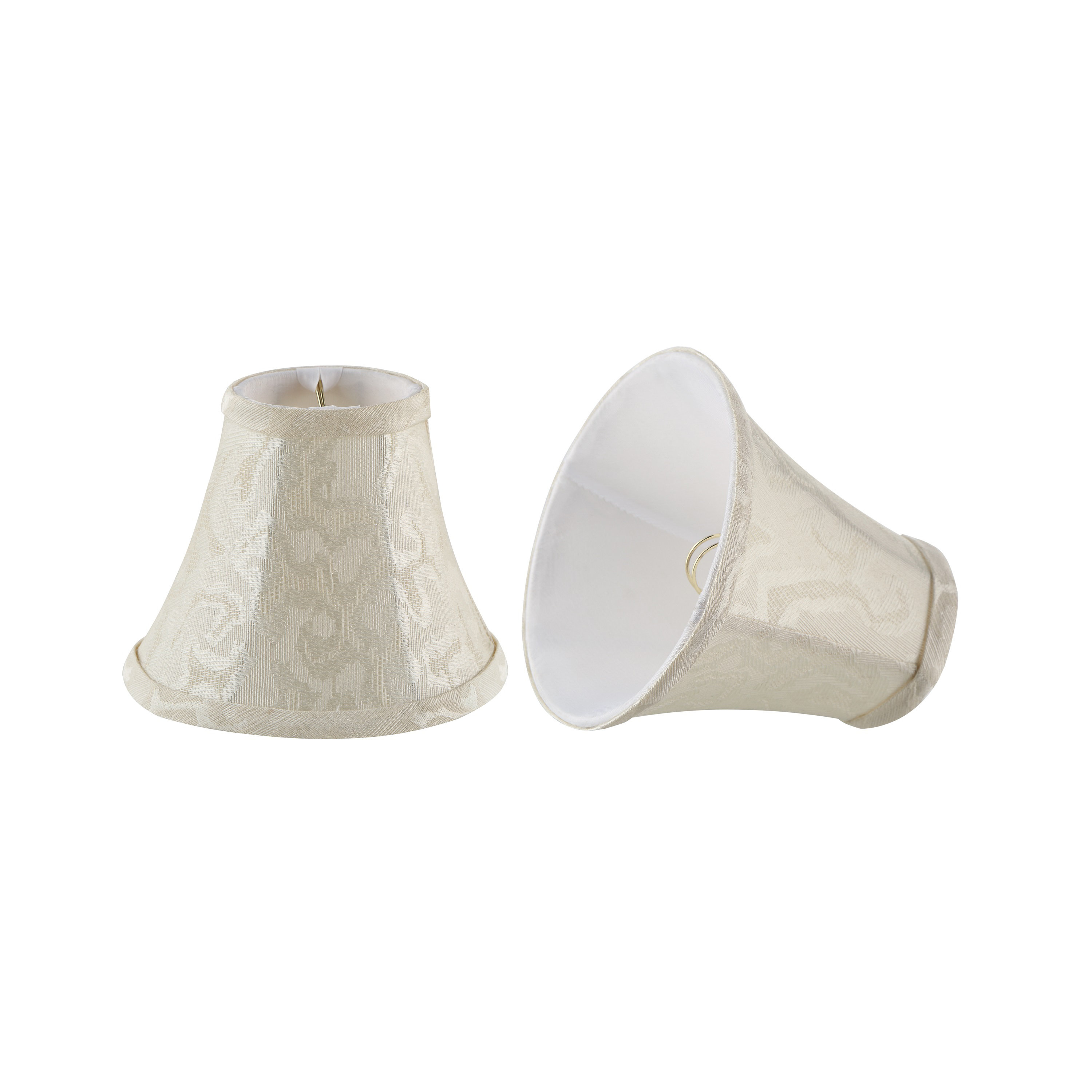 Rosdorf Park 5'' H Jacquard Textured Fabric Bell Lamp Shade in Off ...