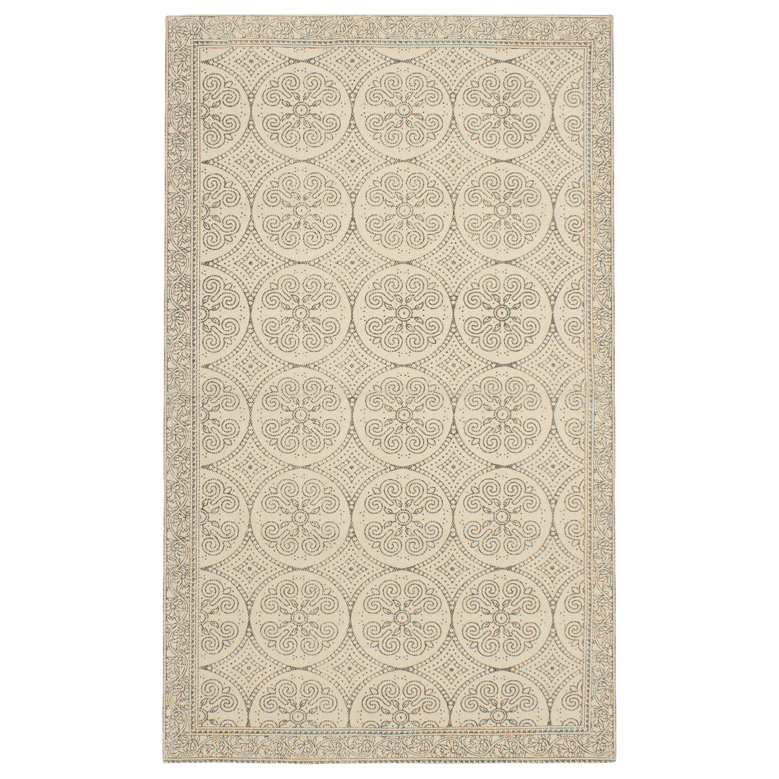 French Connection Stonewash Rugs Lipson Printed Cotton in Beige/Gray ...