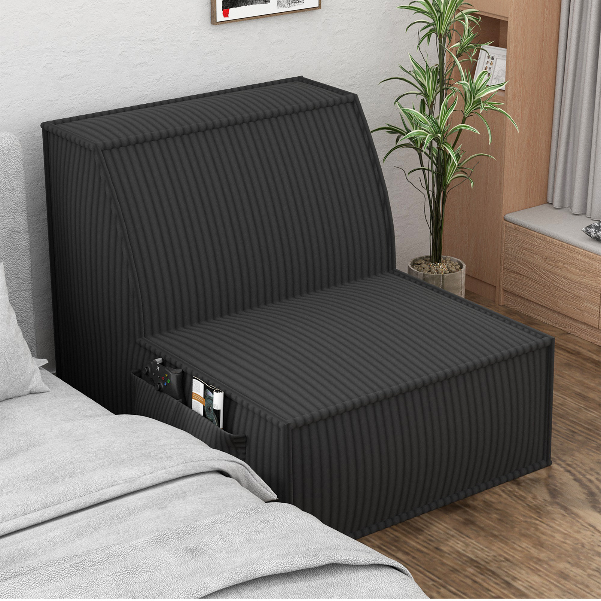 Ebern Designs 30" Small Single Sofa Couch, No Assembly Required ...