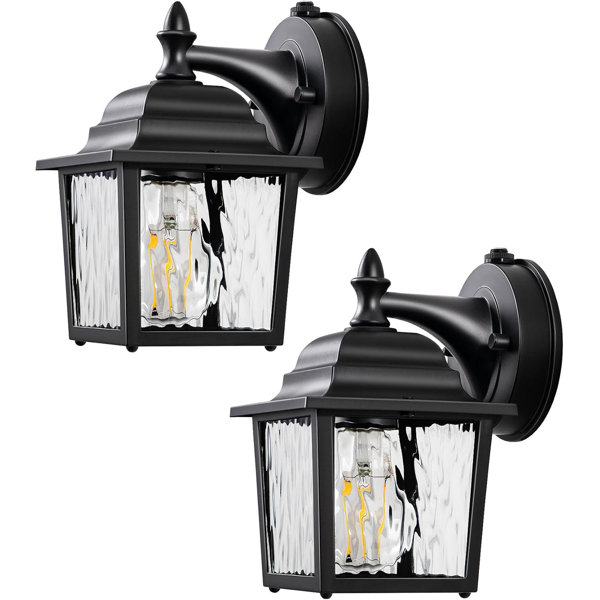 Winston Porter 2 Pack Dusk to Dawn Outdoor Wall Light Fixtures, Wall ...