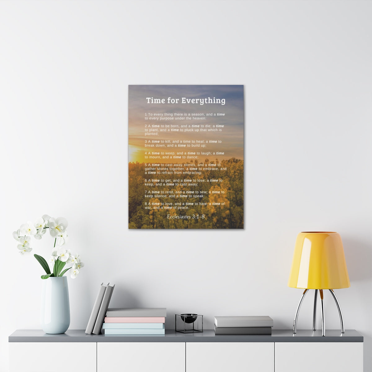 Trinx Time for Everything Ecclesiastes 3:1-8 Bible Verse - Wrapped ...