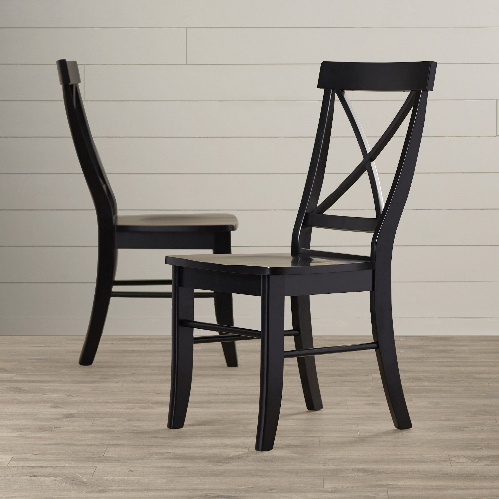 August Grove® Solid Wood Cross Back Side Chair & Reviews | Wayfair
