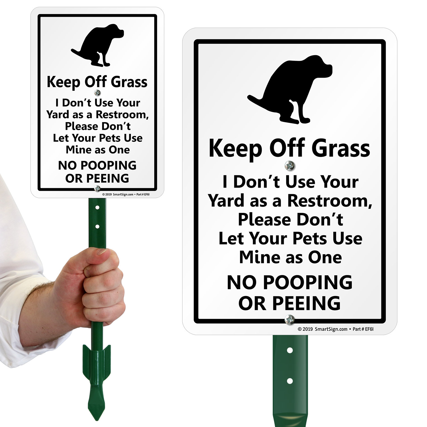 SmartSign Keep off Grass - No Dog Pooping or Peeing, I Don't Use Your ...