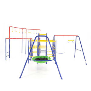 Activplay Modular Jungle Gym With Swing Set, Monkey Bars, Hanging ...