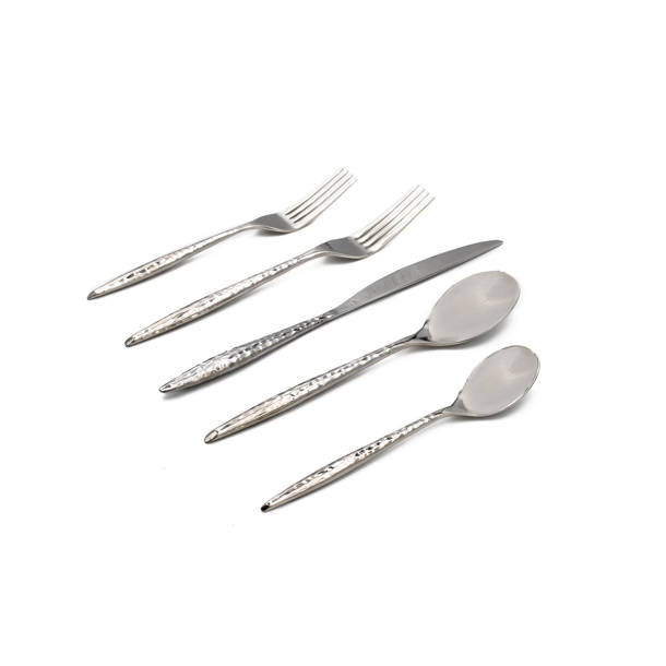 Godinger Silver Art Co Avellino 20 Piece 18/10 Stainless Steel Flatware ...